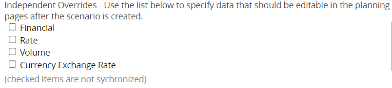 Actuals Thru and Dependent Scenarios – EBM Software