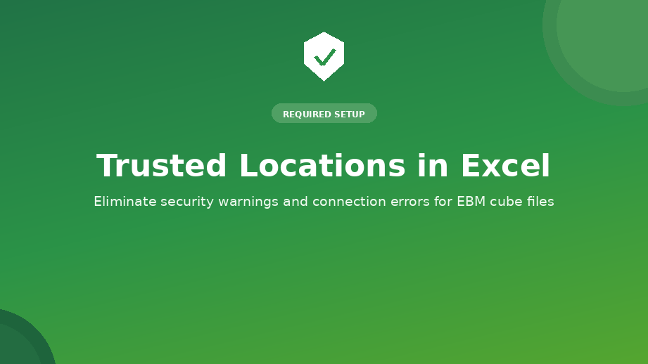 Setting Up Trusted Locations for EBM Excel Files – EBM Software
